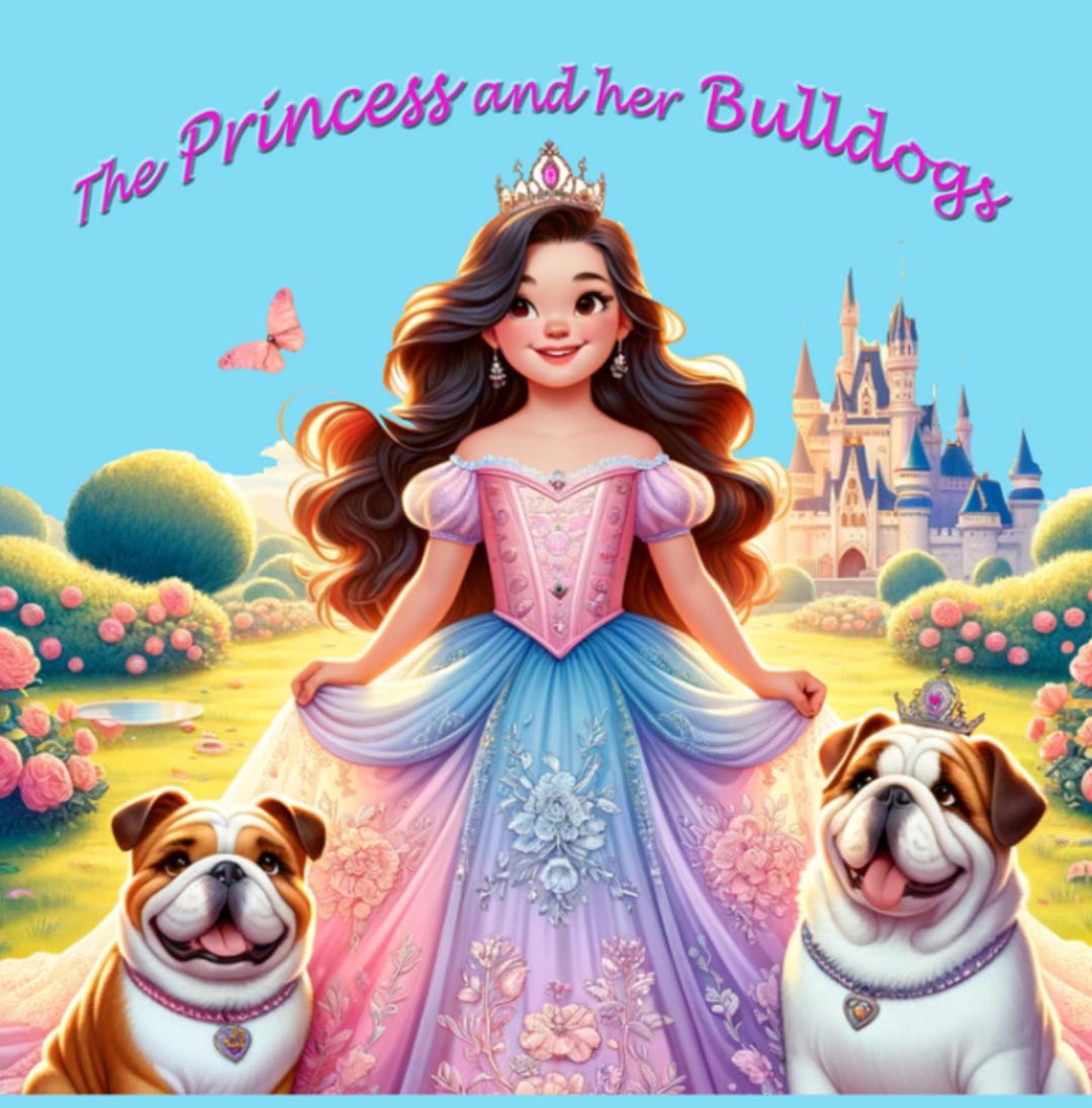 The Princess and Her Bulldogs Coloring Book - Etsy
