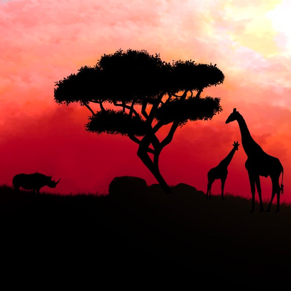 African Sunset Digital Download - Etsy