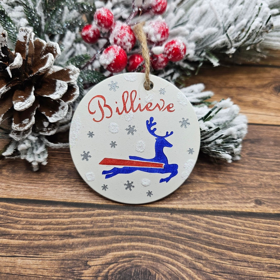 Buffalo Bills Billieve Tree Ornament, Football Believe Christmas Decor ...