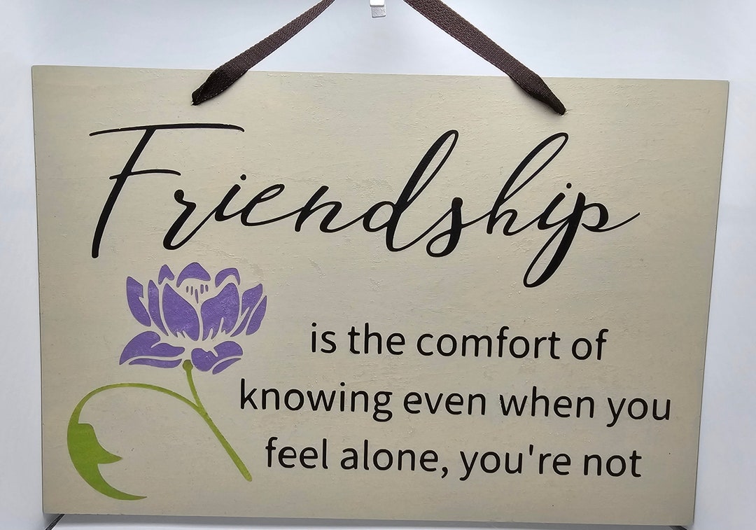 Friendship Wall Decor Hand Painted Wooden Sign - Etsy