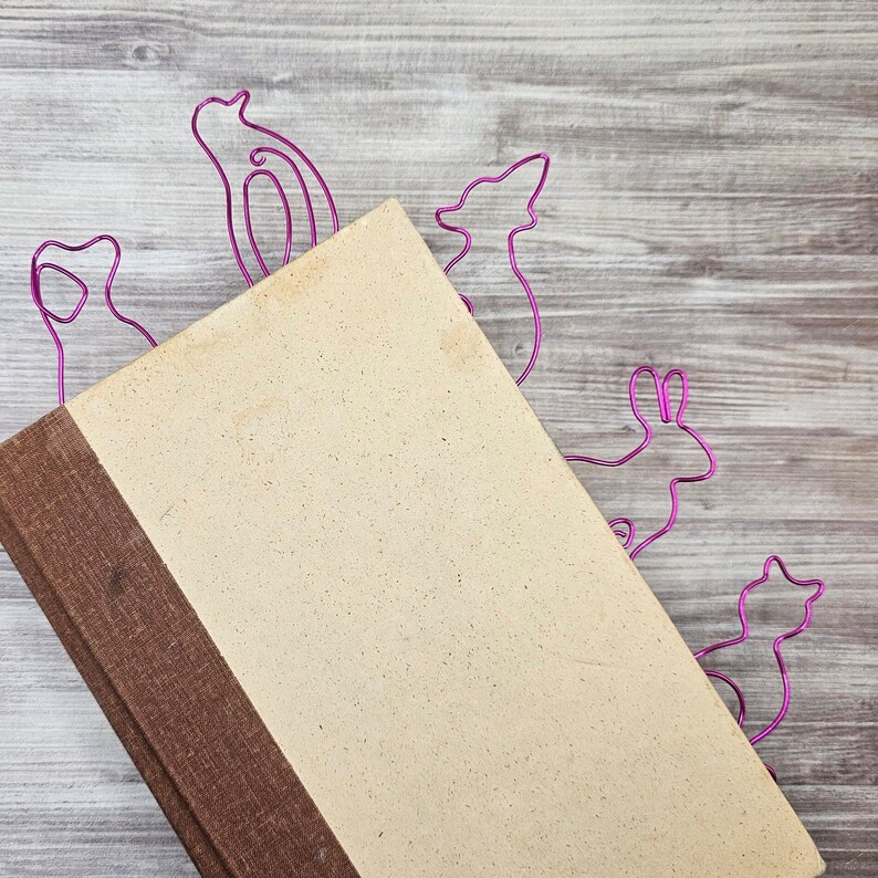 Wire Cat Bookmark, Paperclip, Pet, Party Favors, Gifts for Readers, Cat ...