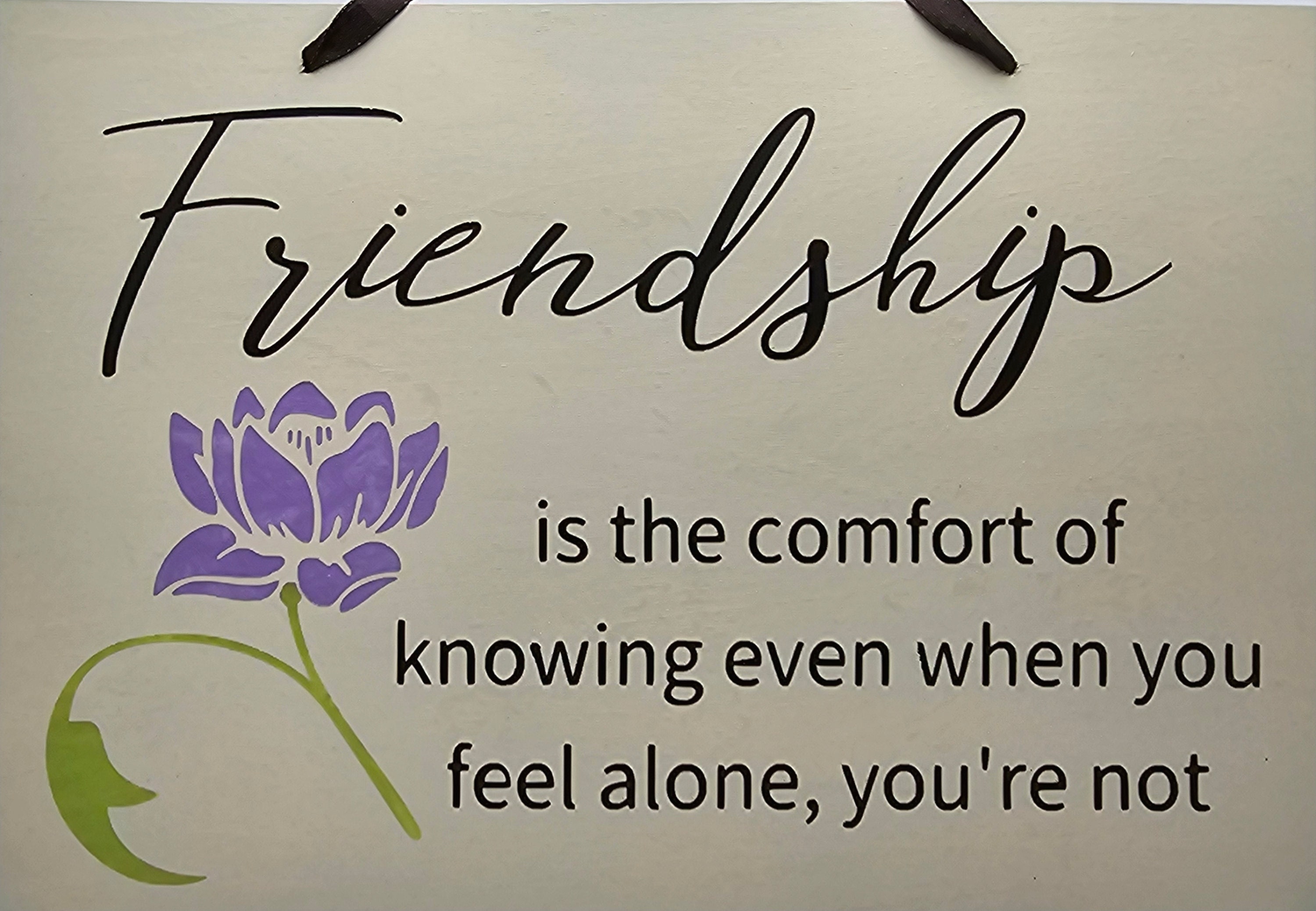Friendship Wall Decor Hand Painted Wooden Sign - Etsy