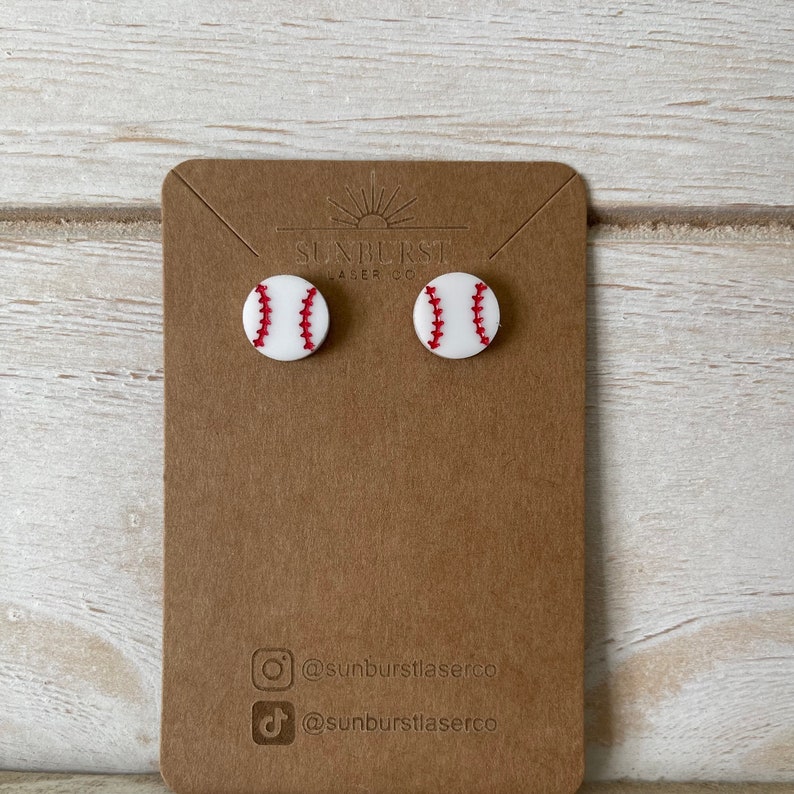 Baseball Earrings | Baseball Studs | Baseball Accessories | Baseball ...