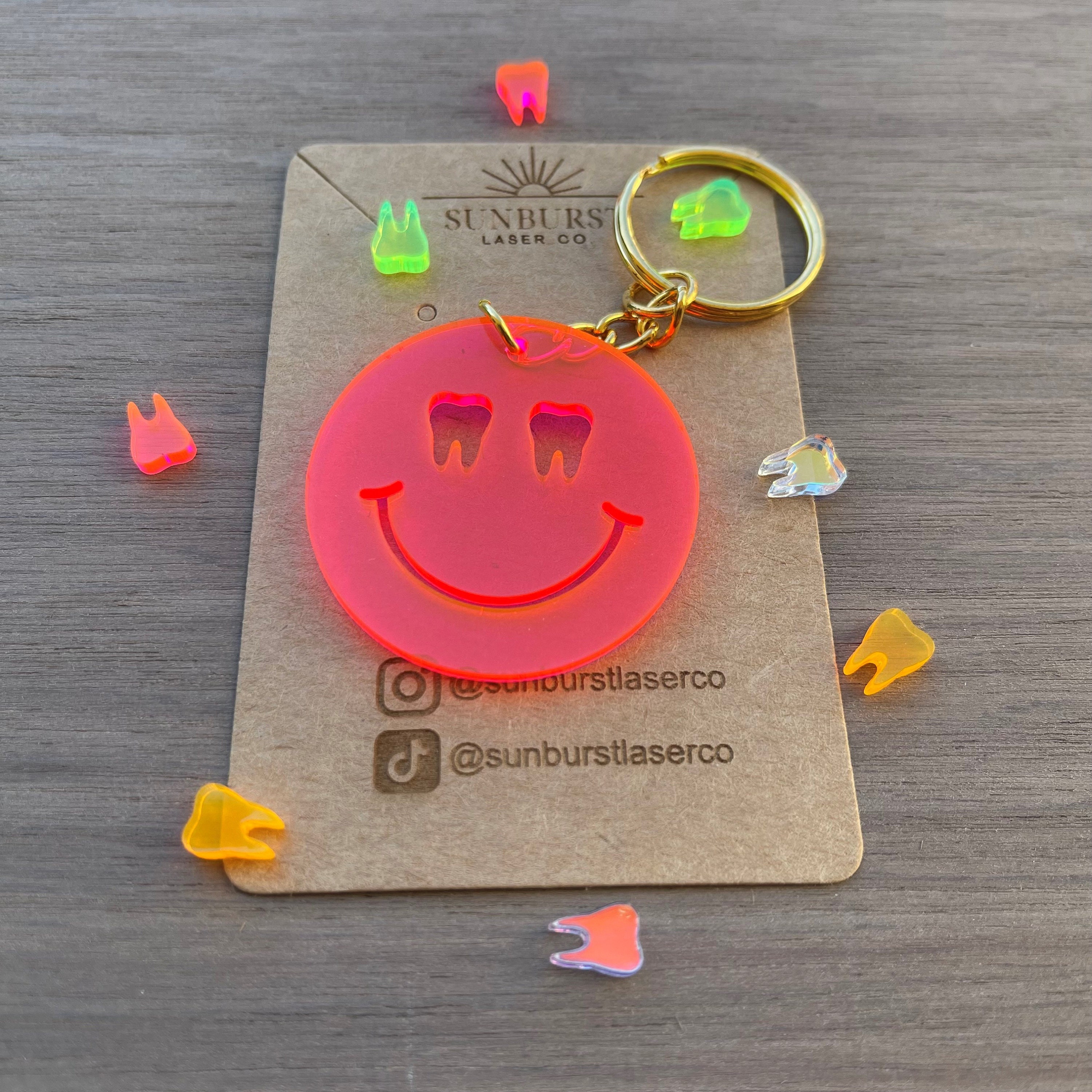 Dental Keychain/tooth Keychain/smiley Face Keychain/dental - Etsy