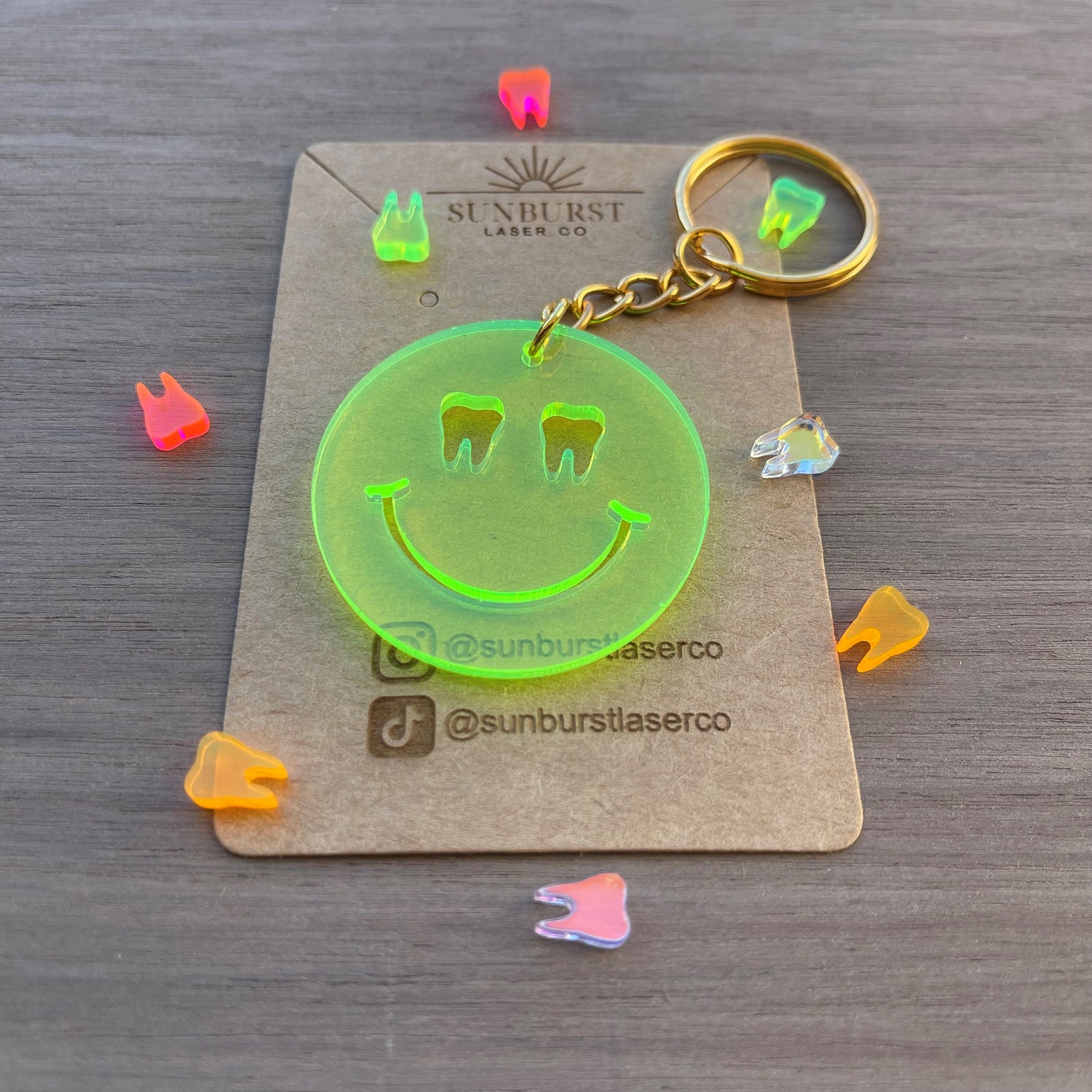 Dental Keychain/tooth Keychain/smiley Face Keychain/dental - Etsy