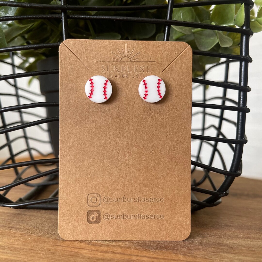 Baseball Earrings | Baseball Studs | Baseball Accessories | Baseball ...