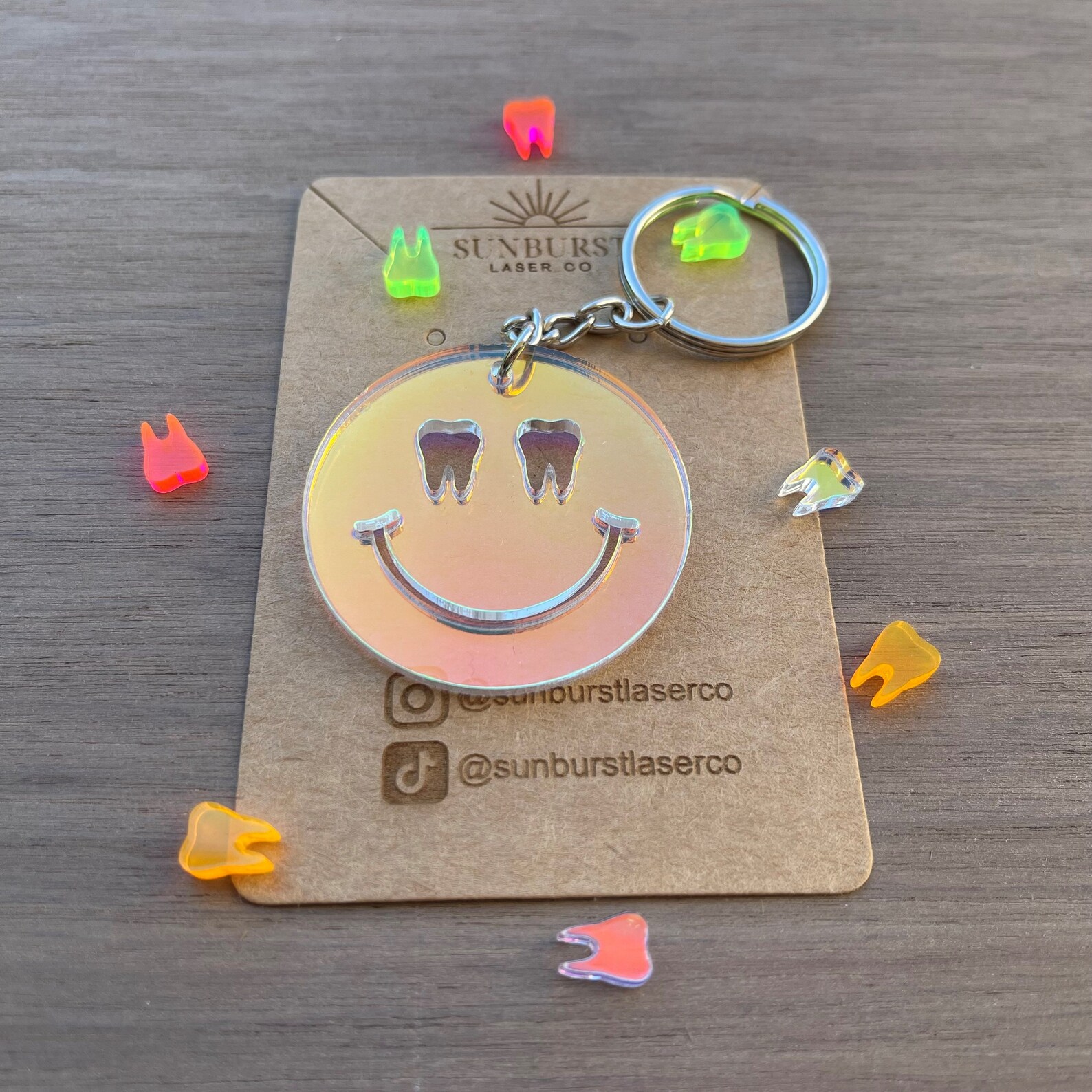 Dental Keychain/tooth Keychain/smiley Face Keychain/dental - Etsy