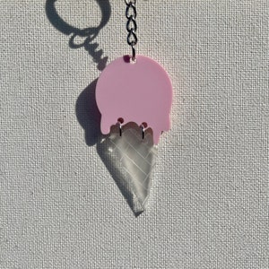 Ice Cream Cone Keychain | Ice Cream Acrylic Charm | Summer Time ...