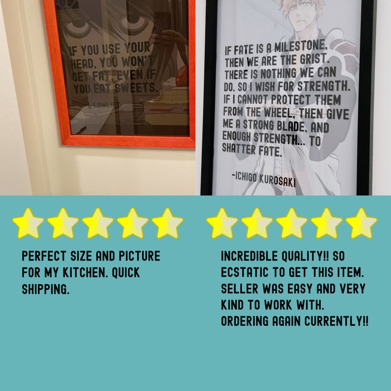 Custom Anime Quote Print | Custom Anime Text Print | Personalized Anime ...