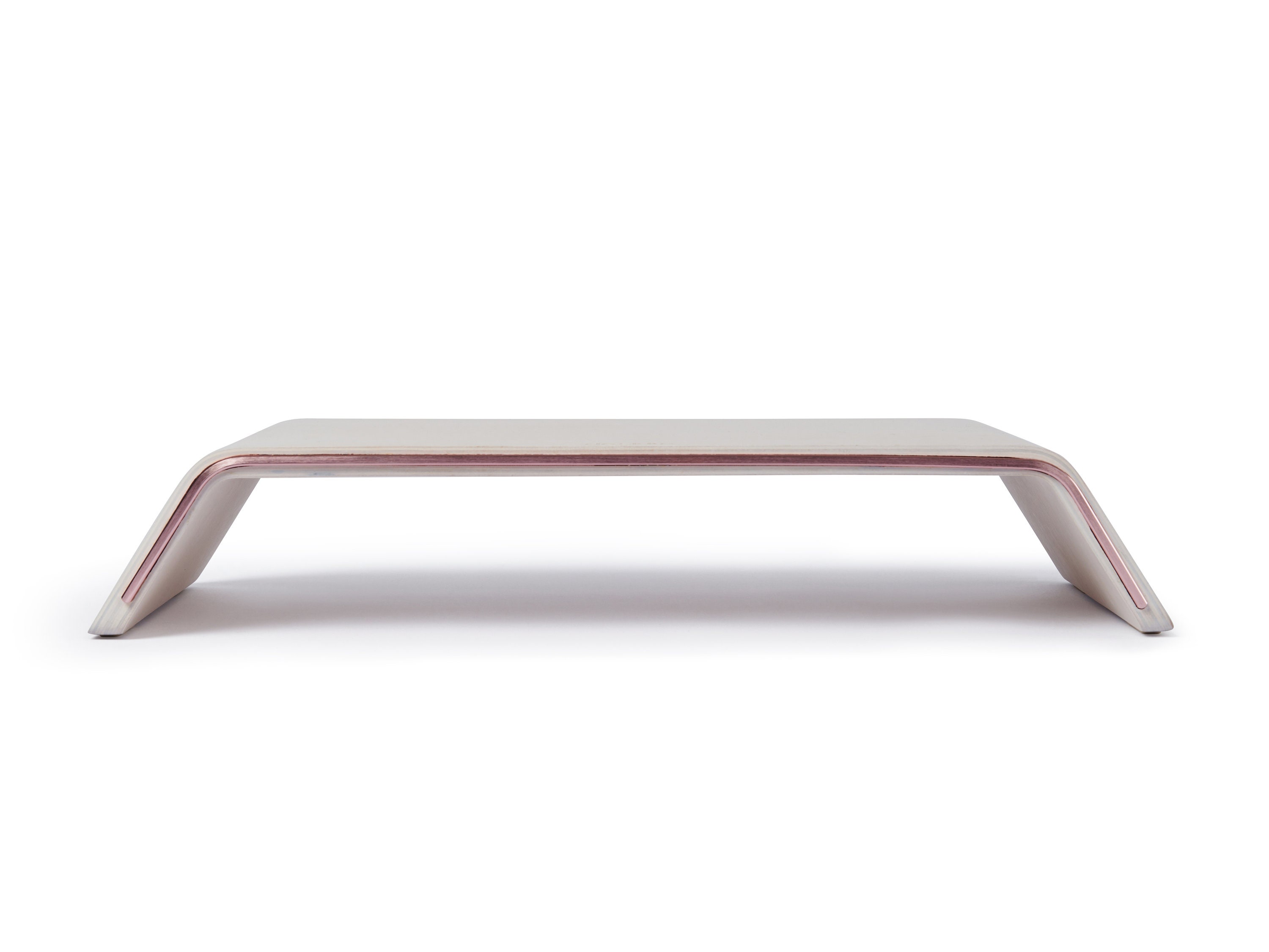 White Ash Monitor Stand in Rose Gold Aluminium Trim - Etsy