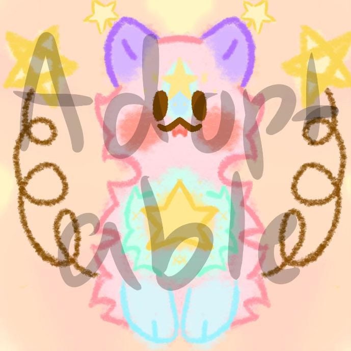 Adoptable Oc Adoptable Fluffy Cat Adoptable Furry Adoptable pastel Cat ...