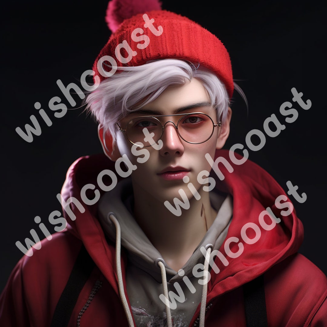 Adopt a Character Hyper Realistic Male Red Beanie Original Character OC ...