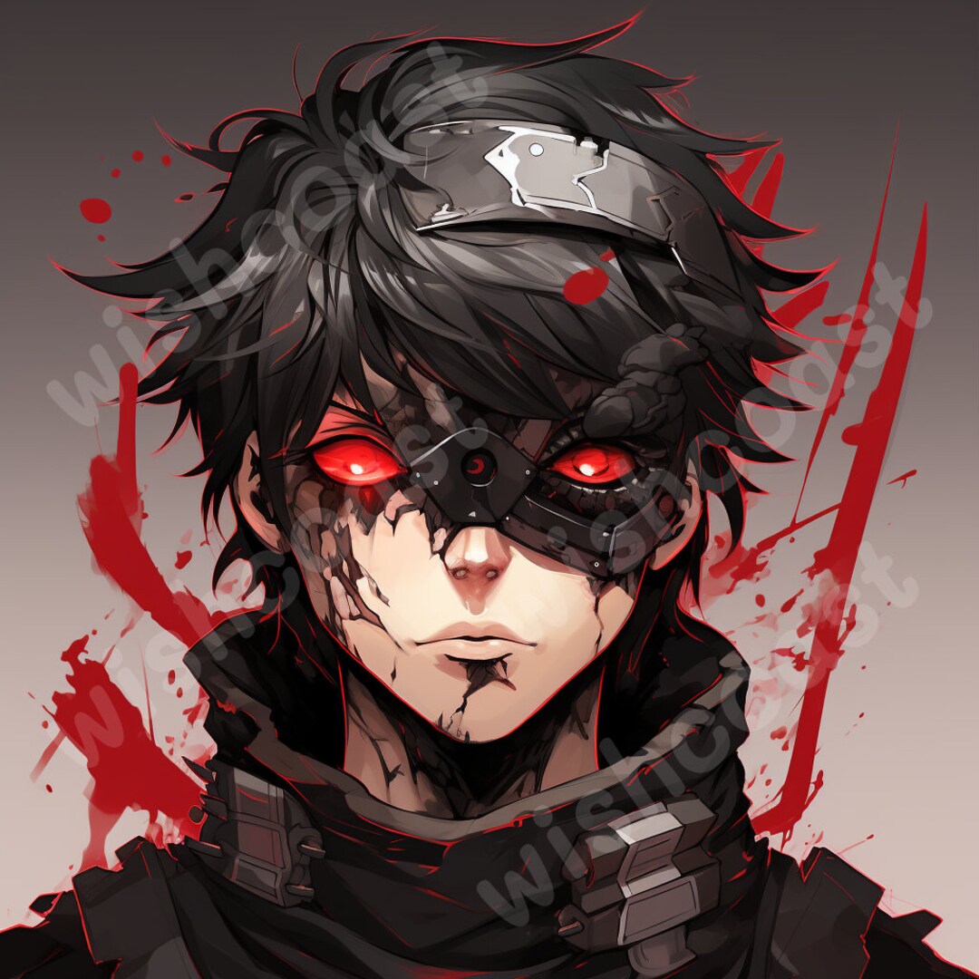 Adopt a Character | Anime Style | Red Eyed Villain | Portrait ...
