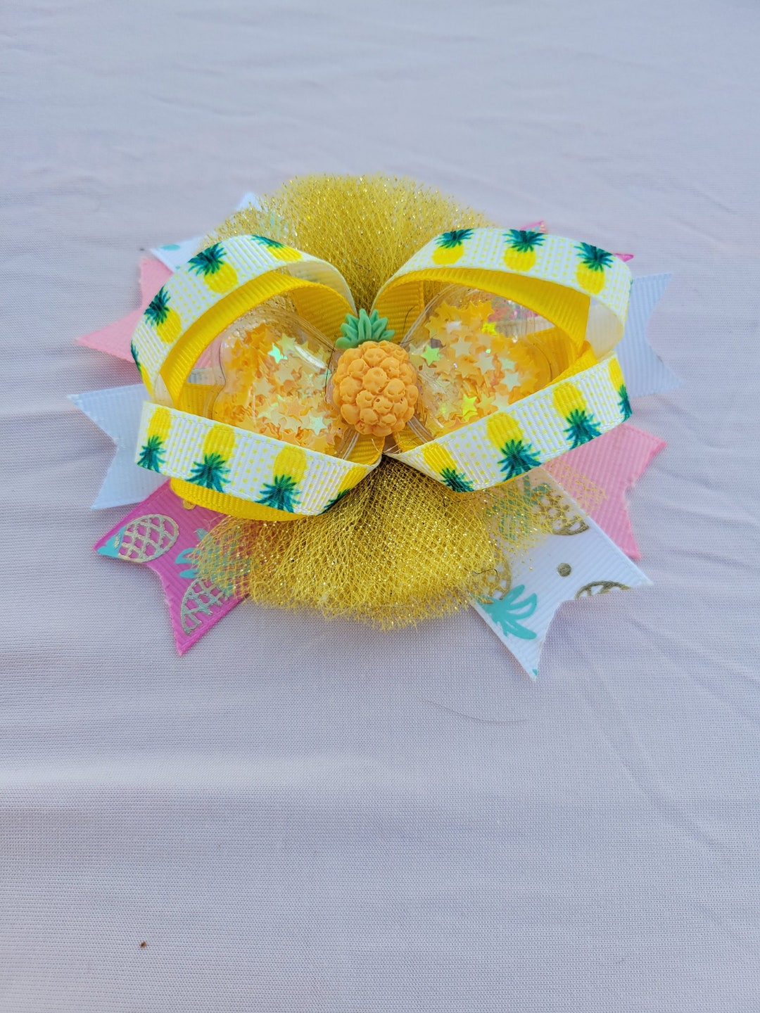Stacked Pineapple Bow - Etsy