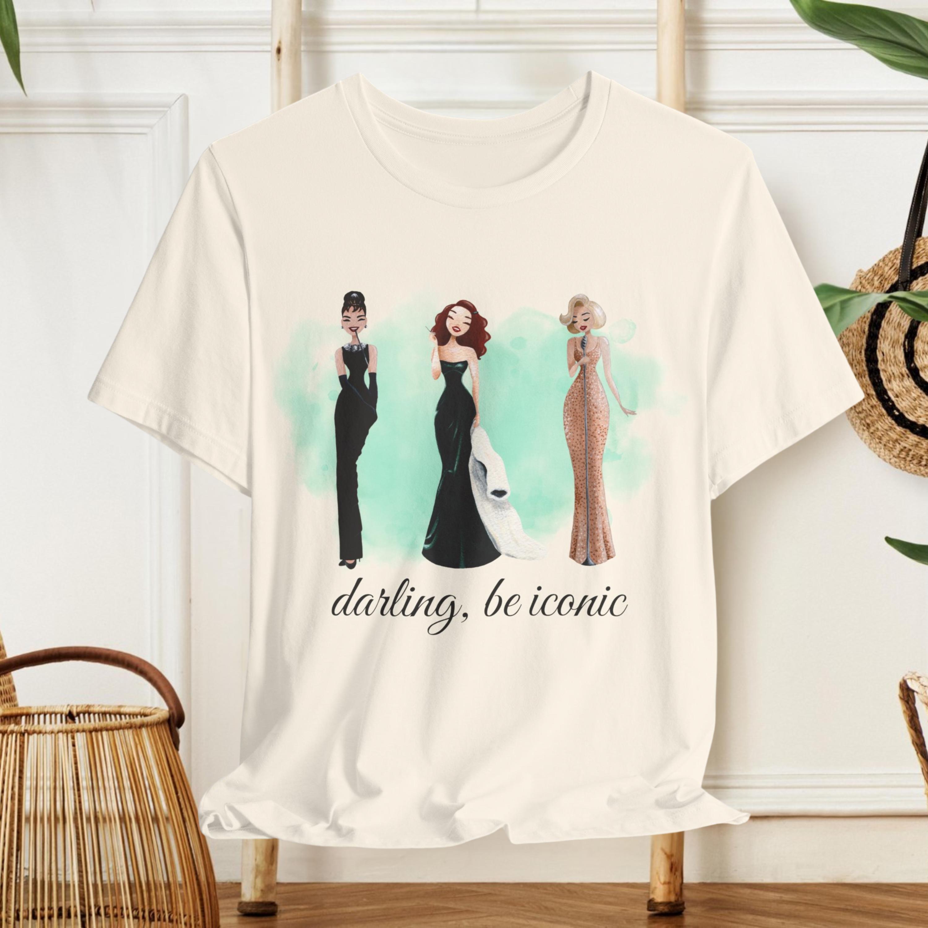 Darling Be Iconic, Fashionista Tee, Chic Graphic Shirt, Fashion Gift ...