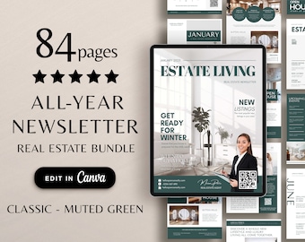 Luxury Modernistic Home Template, Real Estate Newsletter Editable ...