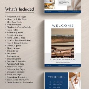 Mobile Interactive Welcome Book Template, Editable Airbnb Guest Book ...
