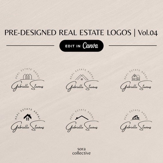 Realtor Logos Pre-made Real Estate Logos Realtor Branding - Etsy Canada