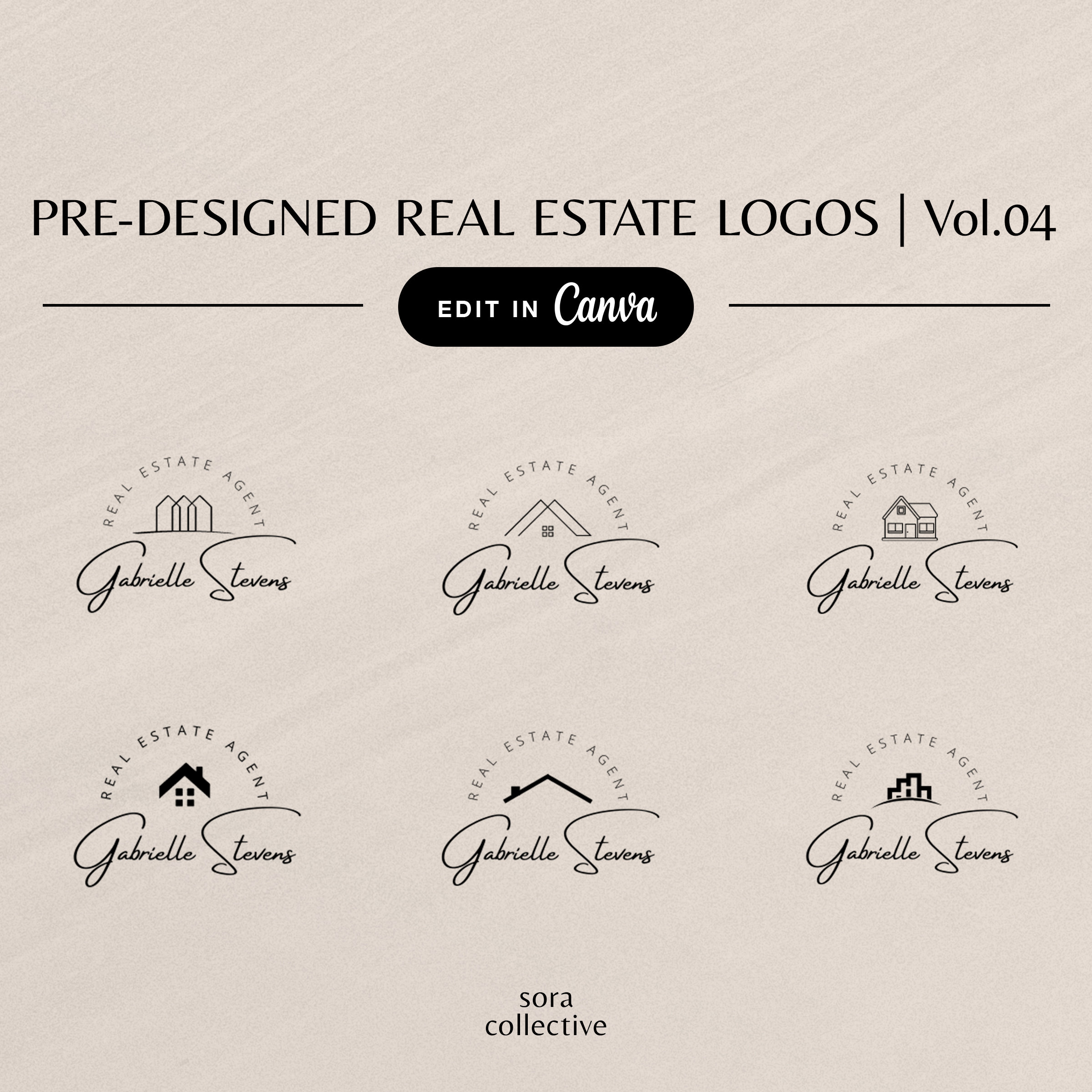 Realtor Logos Pre-made Real Estate Logos Realtor Branding - Etsy
