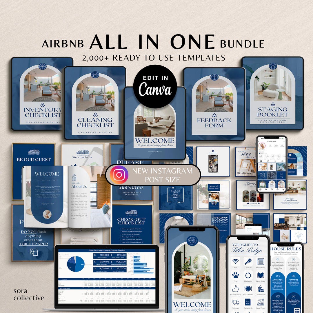 Airbnb Mega Bundle | Airbnb Host Bundle | Welcome Book Template | Superhost | Airbnb Printable ...