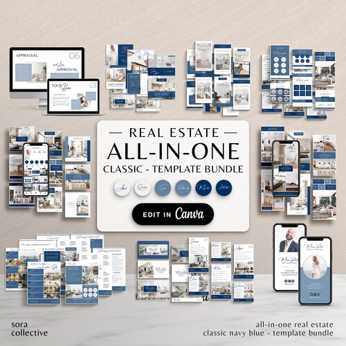300 Aesthetic Real Estate Marketing Templates Social Media - Etsy