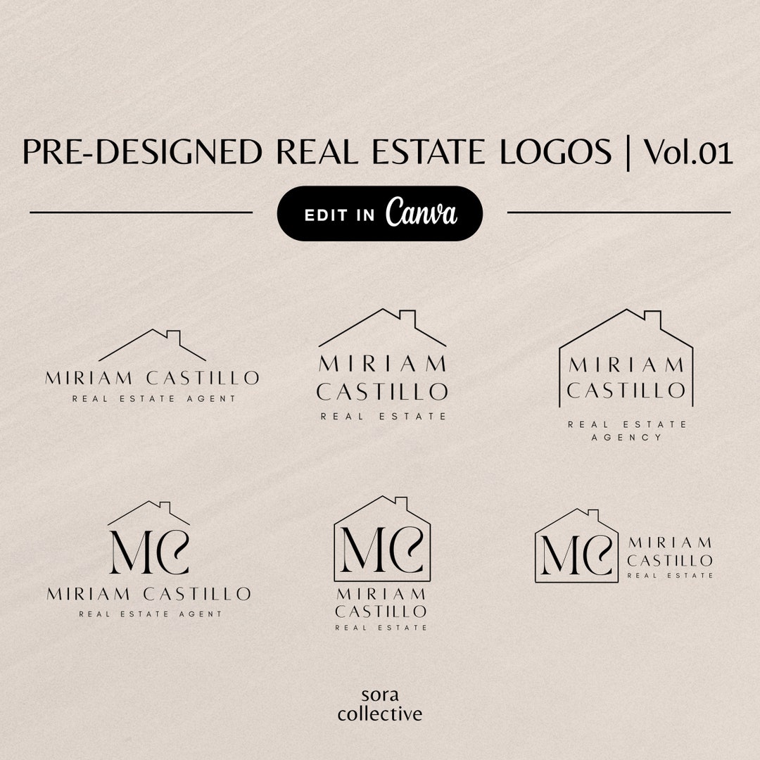 Real Estate Logo, Realtor Logo Design, Branding Template, Realtor Name ...