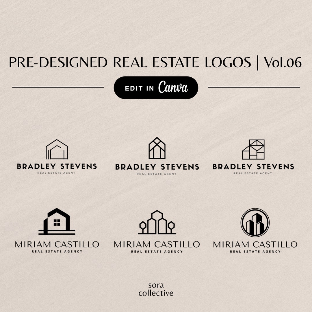 Professional Real Estate Logo, Pre-made Real Estate Agent Logo, Realtor ...
