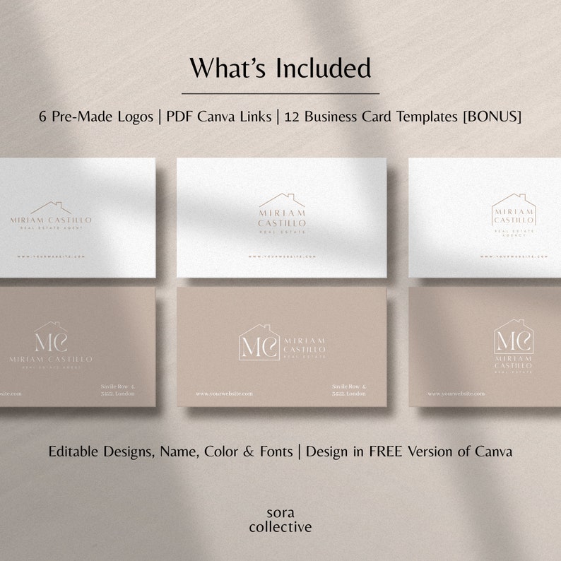 Real Estate Logo Realtor Logo Design Branding Template - Etsy