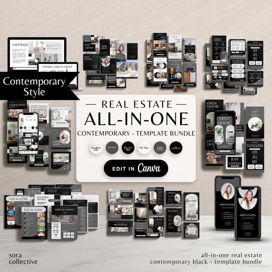 Branding Kit, Real Estate Flyer, Realtor Marketing, Open House, All-in ...