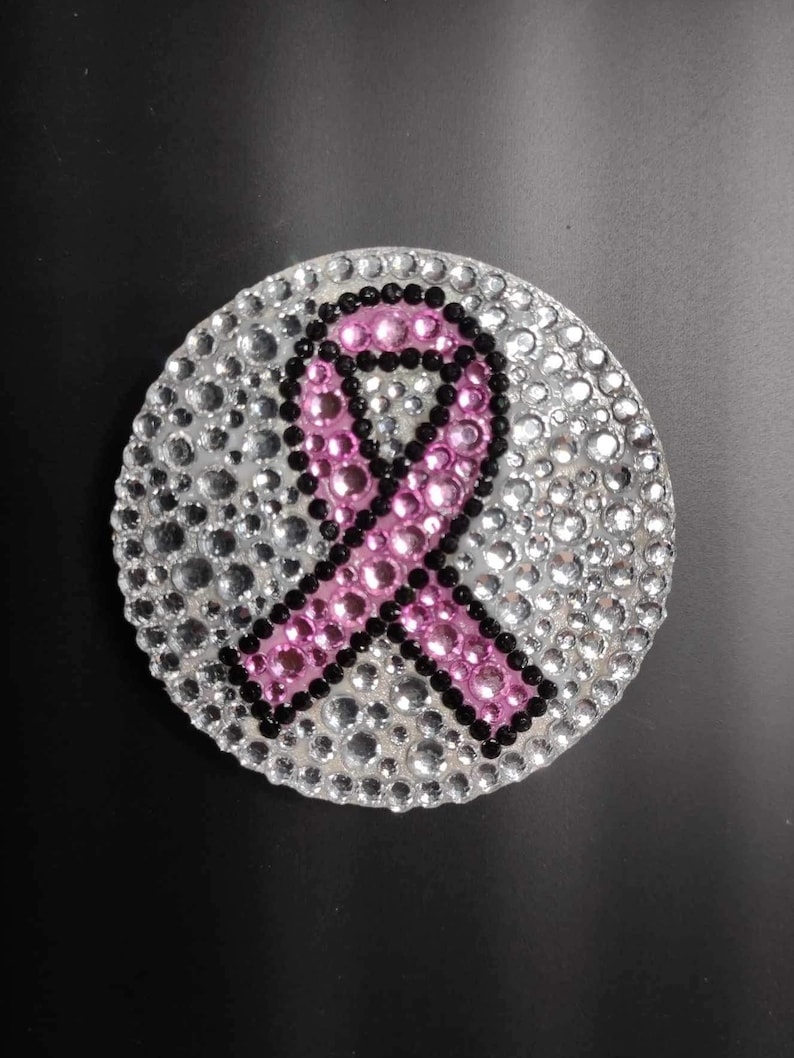 Hand-bedazzled Cancer Awareness Color Ribbon Magnets - Etsy