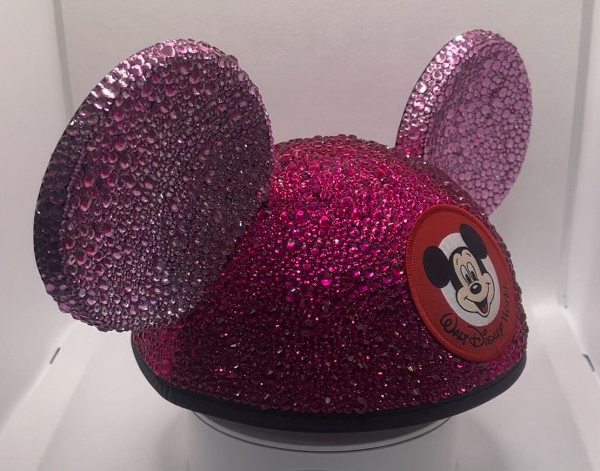 Custom Hand-crafted Bedazzled Disney Mickey Ear Hat various Colors ...