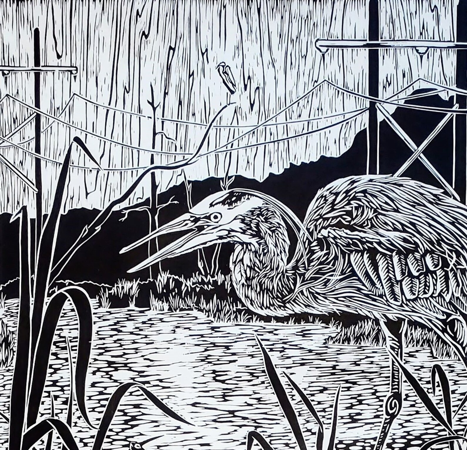 City Forest | Original Woodcut Print - Etsy