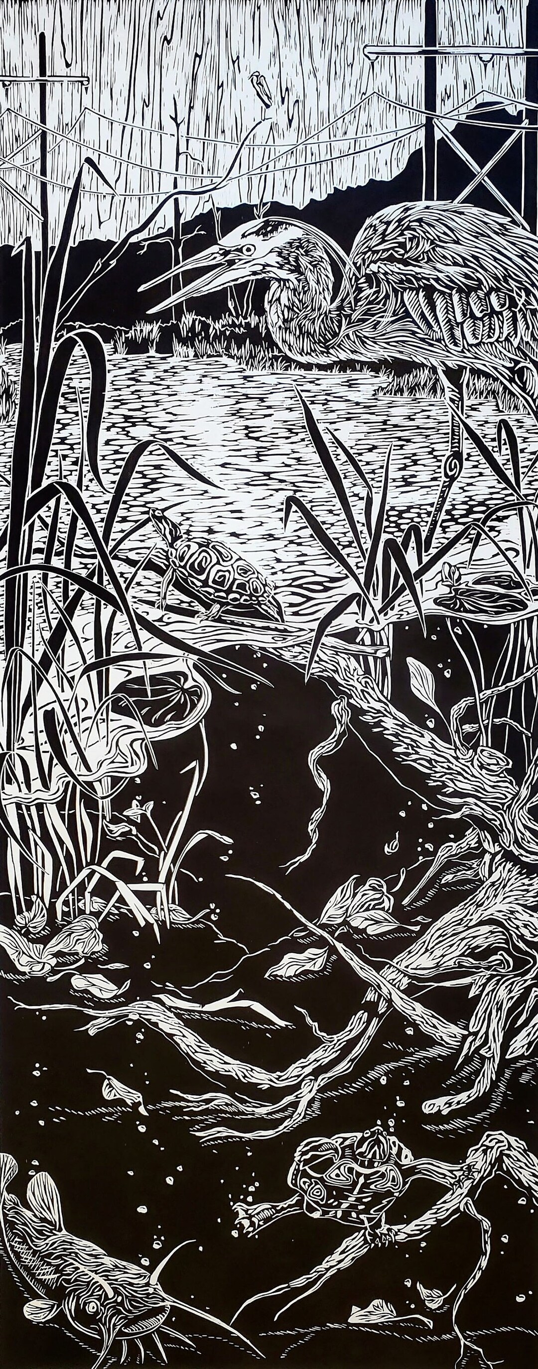 City Forest | Original Woodcut Print - Etsy