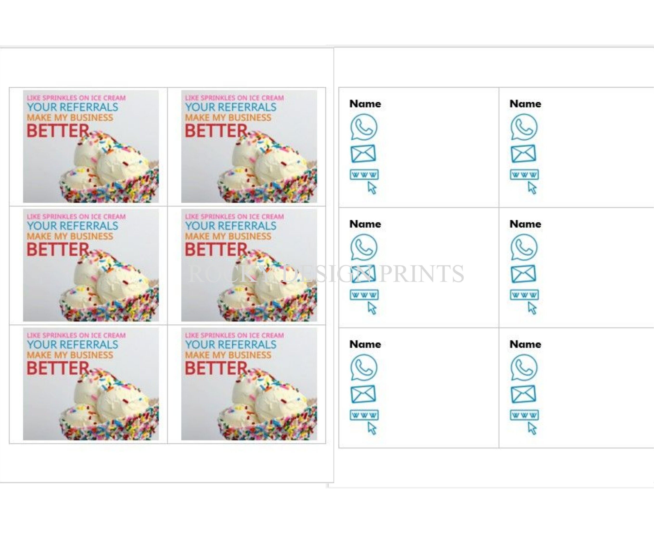 Printable Referral Tags | Editable | Pop by Tags | Networking Gift Tags ...