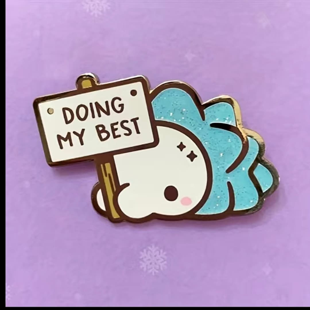 Snom “i’m Doing My Best” Enamel Pin Pokémon - Etsy