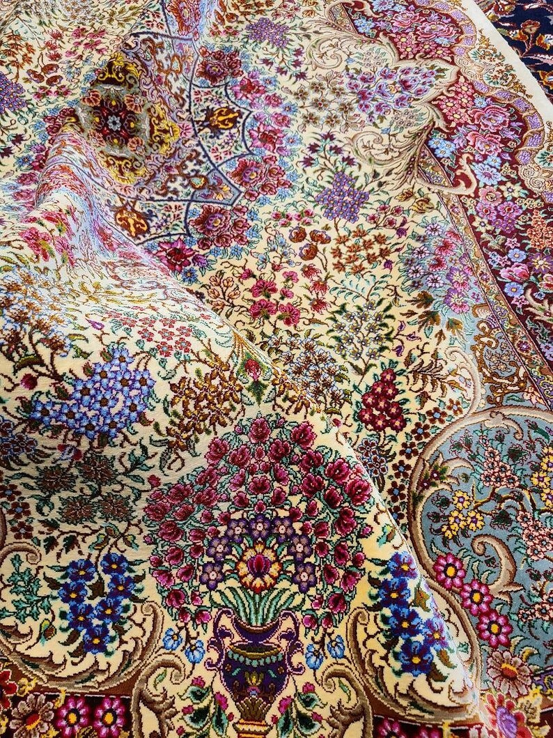 Persian Handmade Silk Signed Rug - Etsy