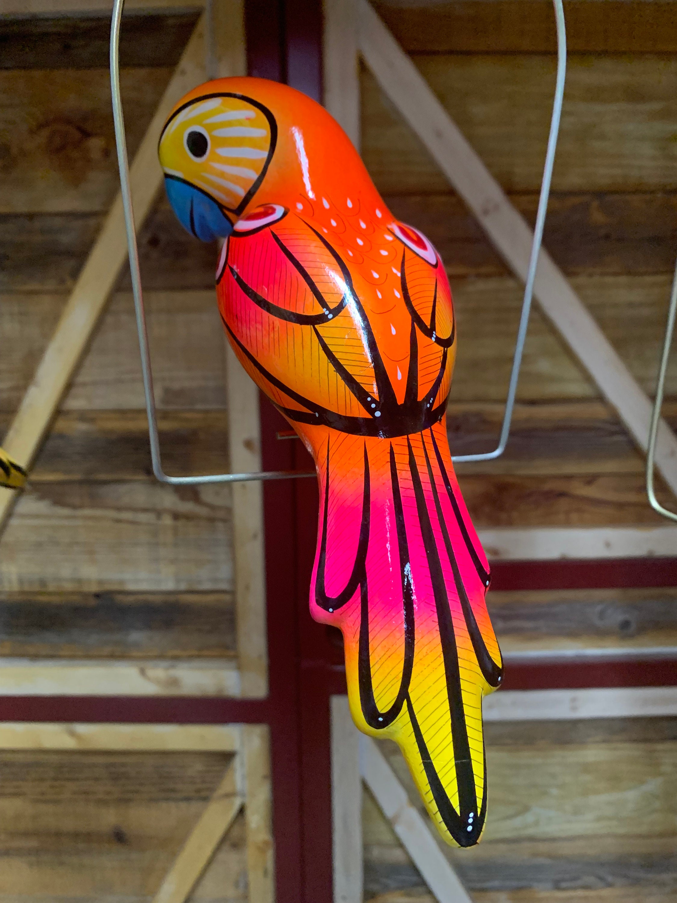 NEW Set of 3 Talavera Exotic Birds Parrot Toucan Swing Hanging Handmade ...