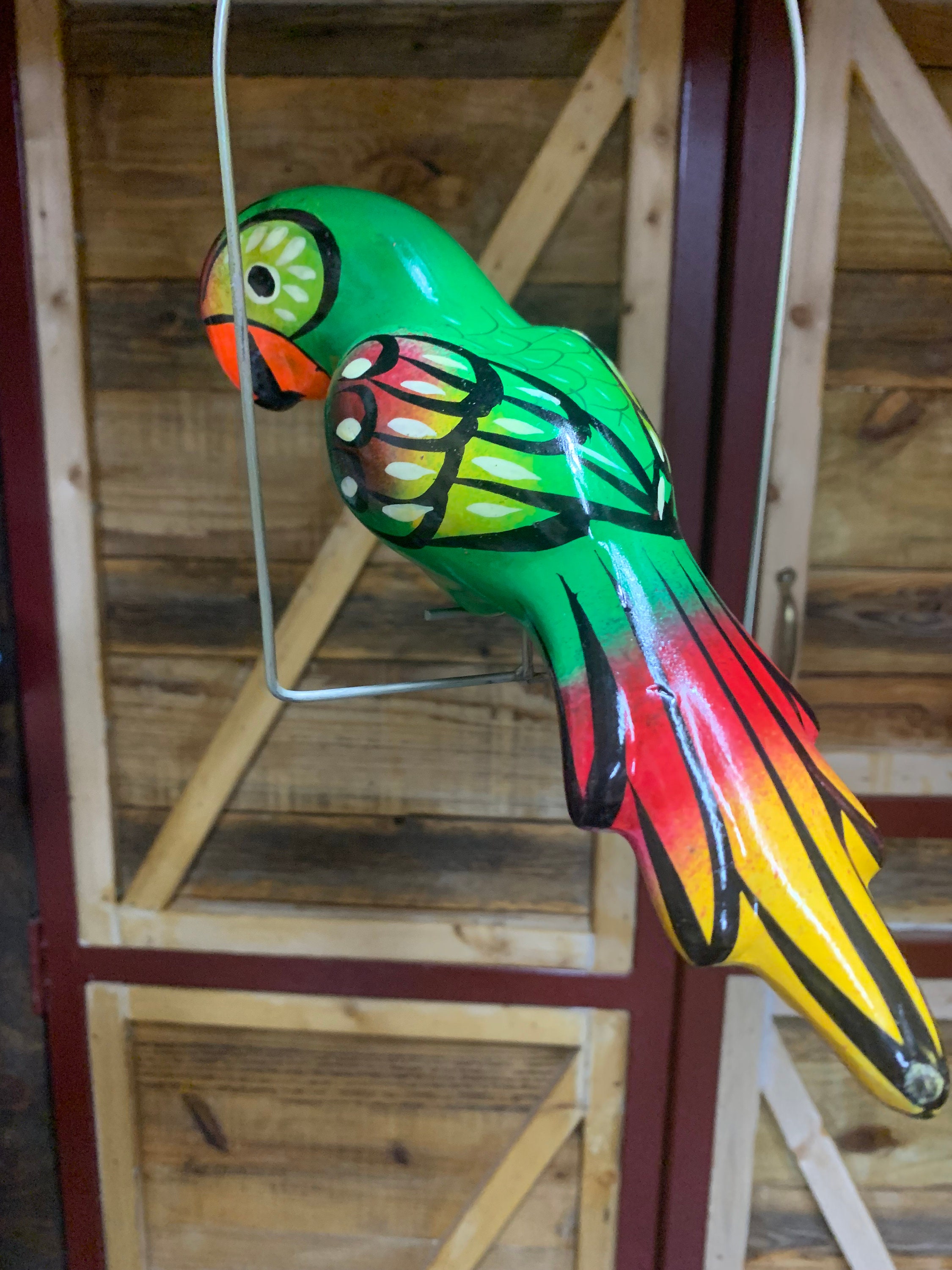 NEW Set of 3 Talavera Exotic Birds Parrot Toucan Swing Hanging Handmade ...