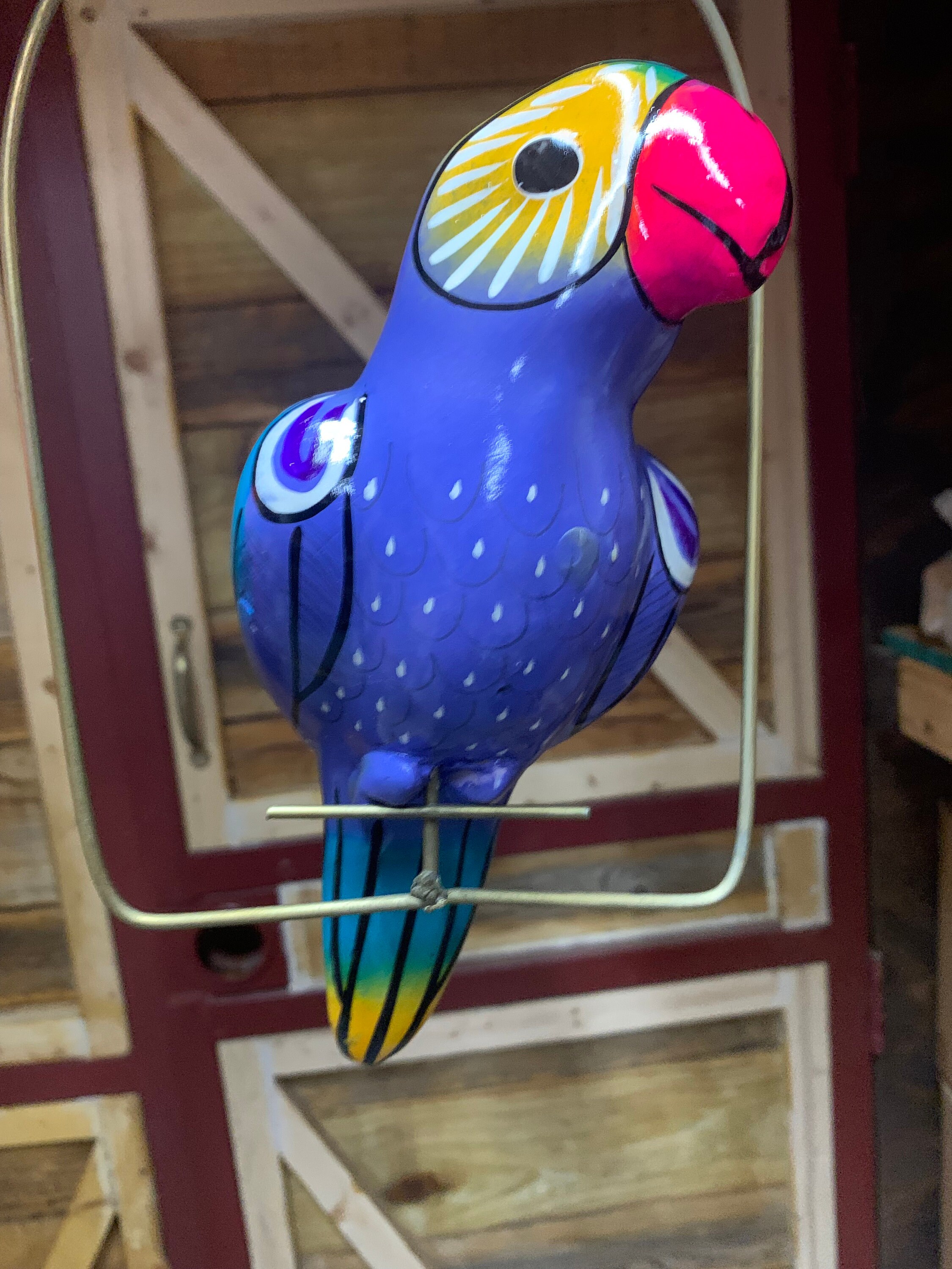 NEW Set of 3 Talavera Exotic Birds Parrot Toucan Swing Hanging Handmade ...