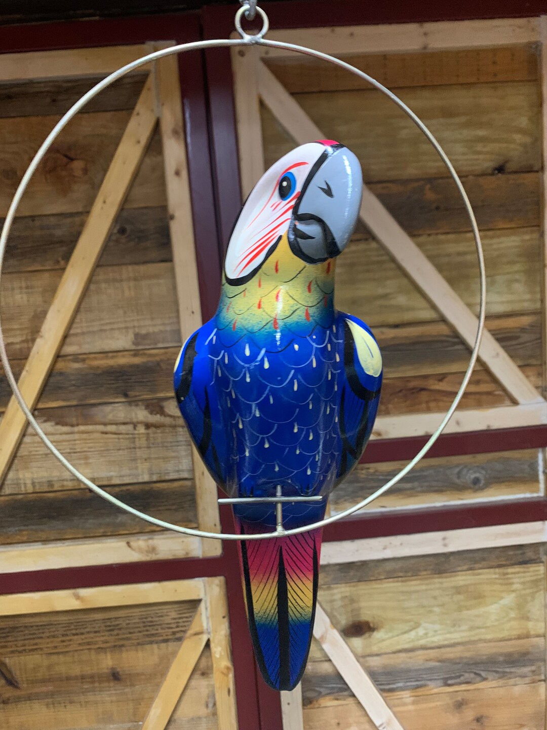 NEW Talavera Exotic Birds Parrot Swing Hanging Handmade & Hand Painted ...