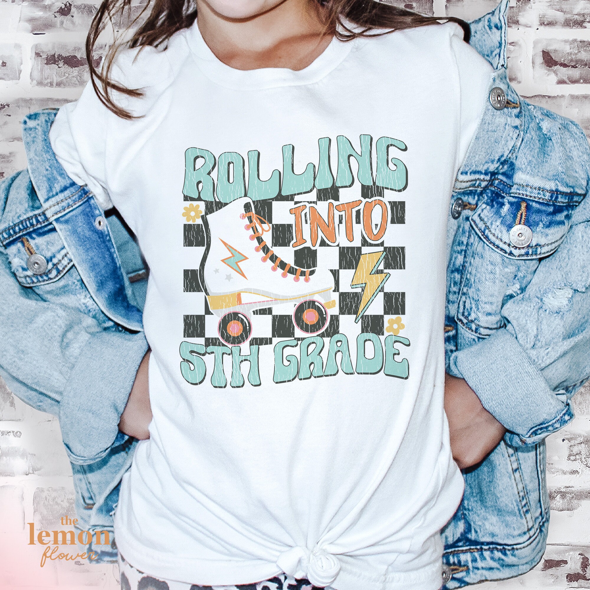 Rolling Into Fifth Grade Kids Shirt, Fifth Grade Shirt, Youth Shirt ...