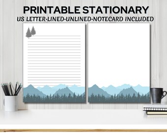 Printable Stationary Paper | Writing Paper | Notecard | Instant ...