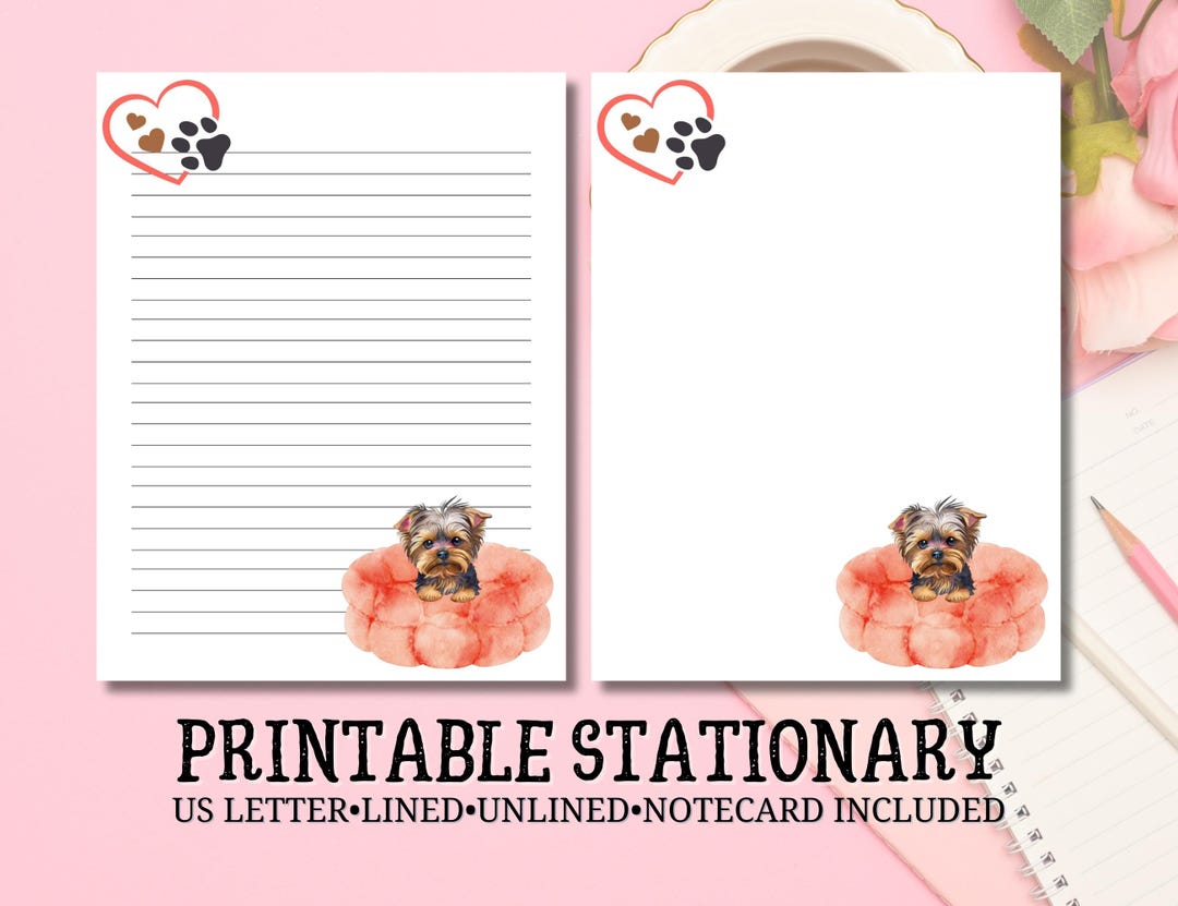 Printable Stationary Paper | Writing Paper | Notecard | Instant ...