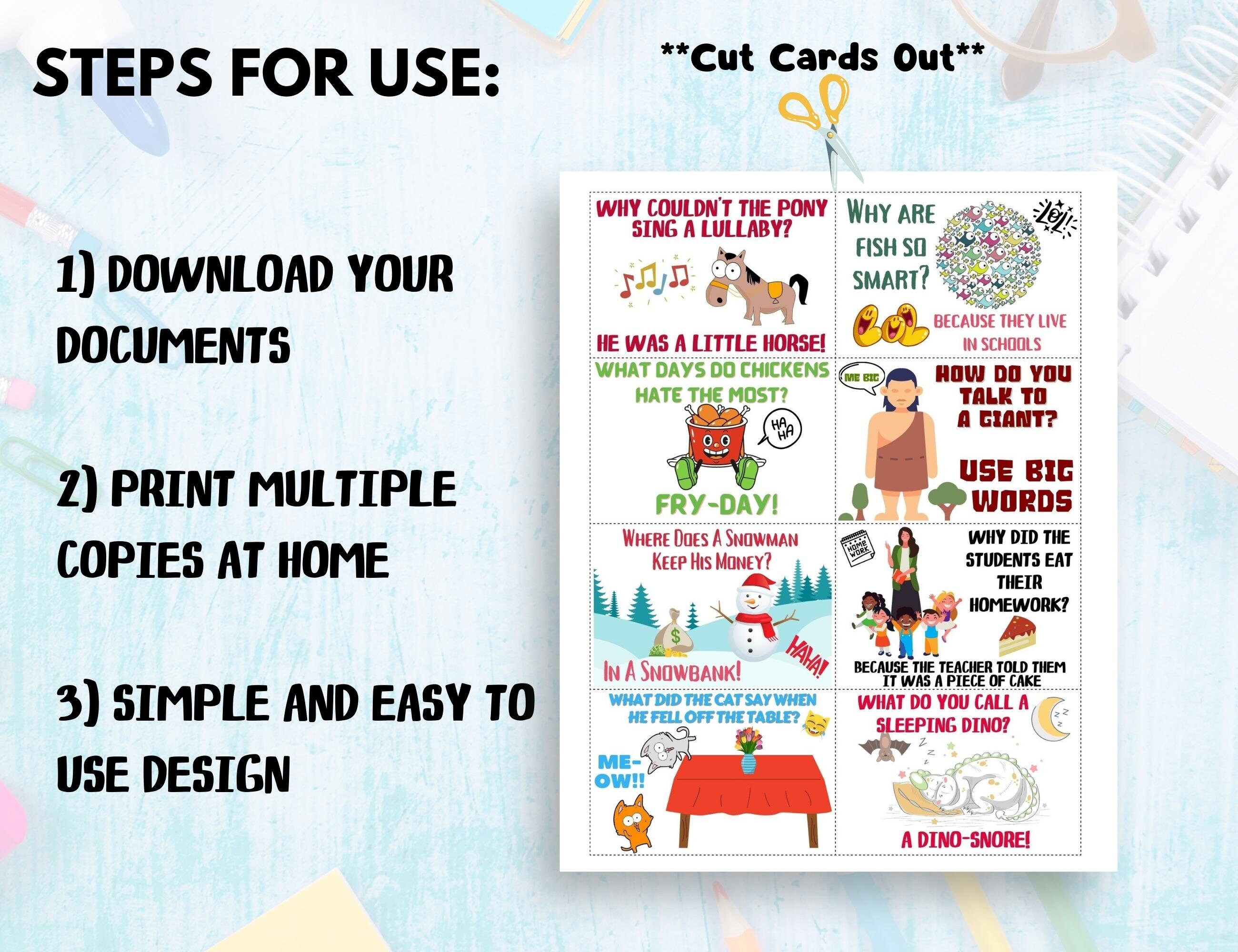 Kids Printable Lunchbox Notes and Jokes | Kindness Notes | Instant ...