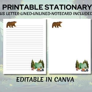 Printable Stationary Paper | Writing Paper | Notecard | Instant ...
