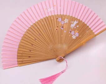 Pink Hand Fan - Etsy