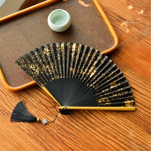 Chinese Style Gold and Silver Sprinkling Fan 6-inch Japanese - Etsy