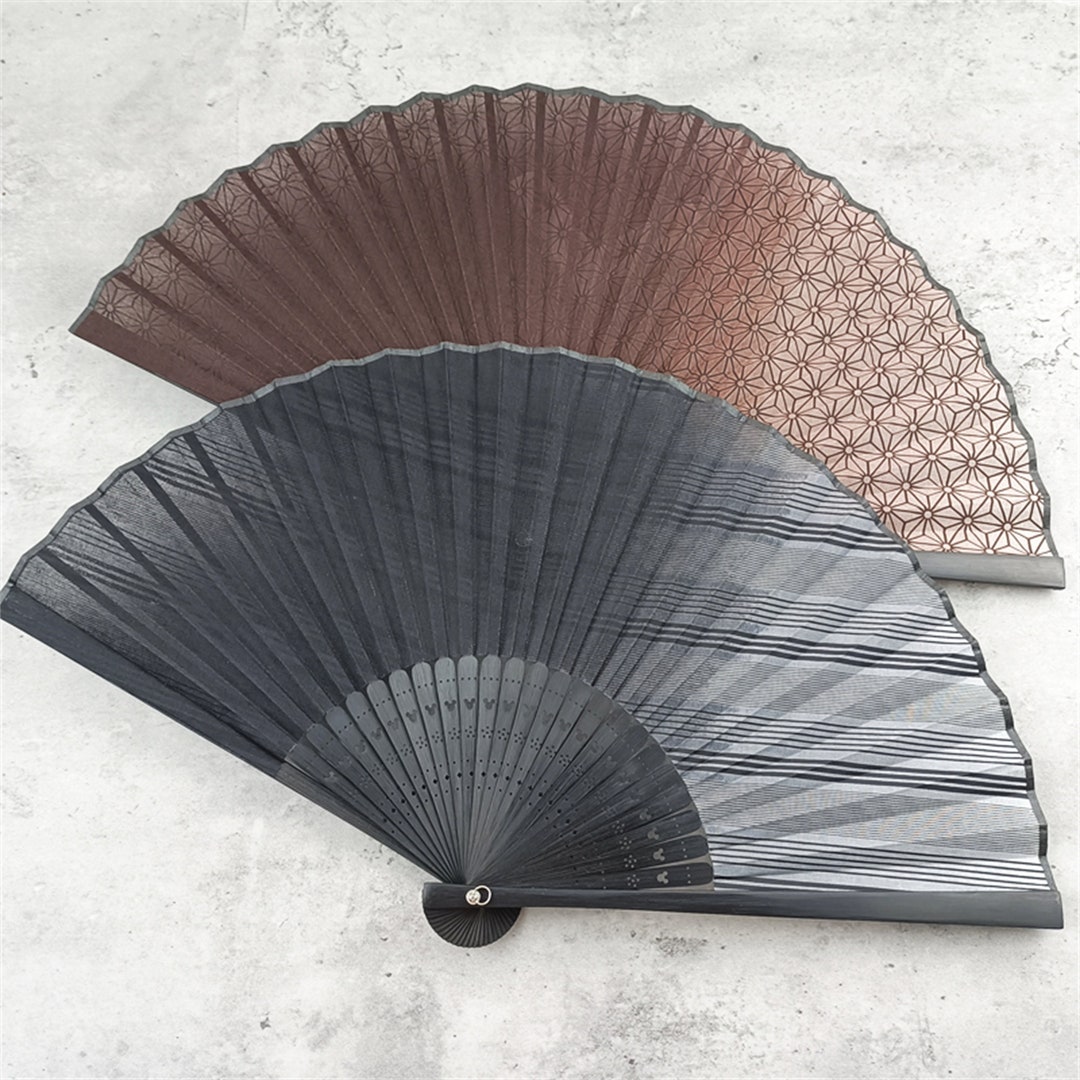 Simple Retro Gradual Color Cotton Hand Fan Japanese Elegant - Etsy