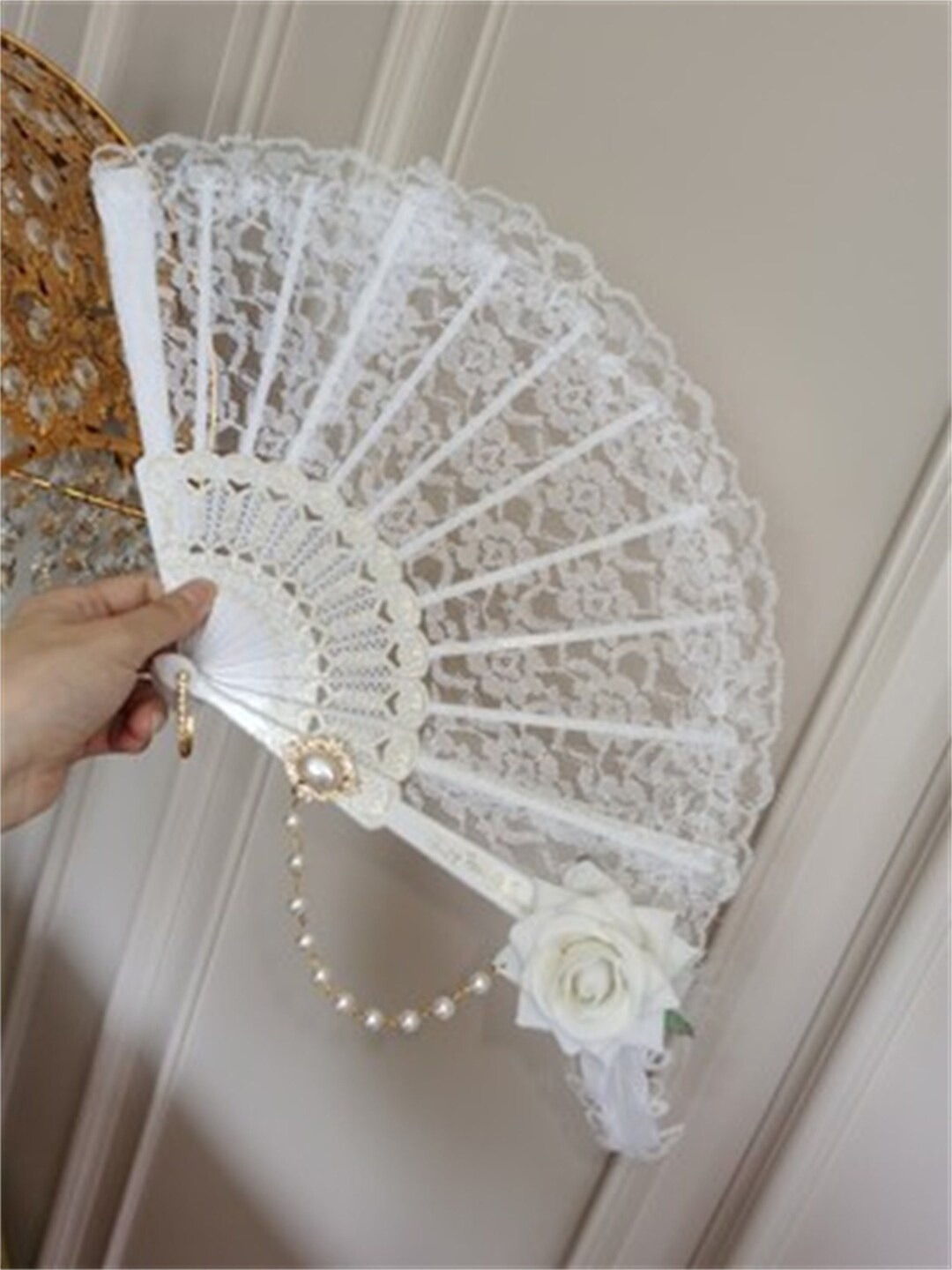 Vintage Lace Lolita Folding Hand Fan Gothic Lace Relief Fan - Etsy
