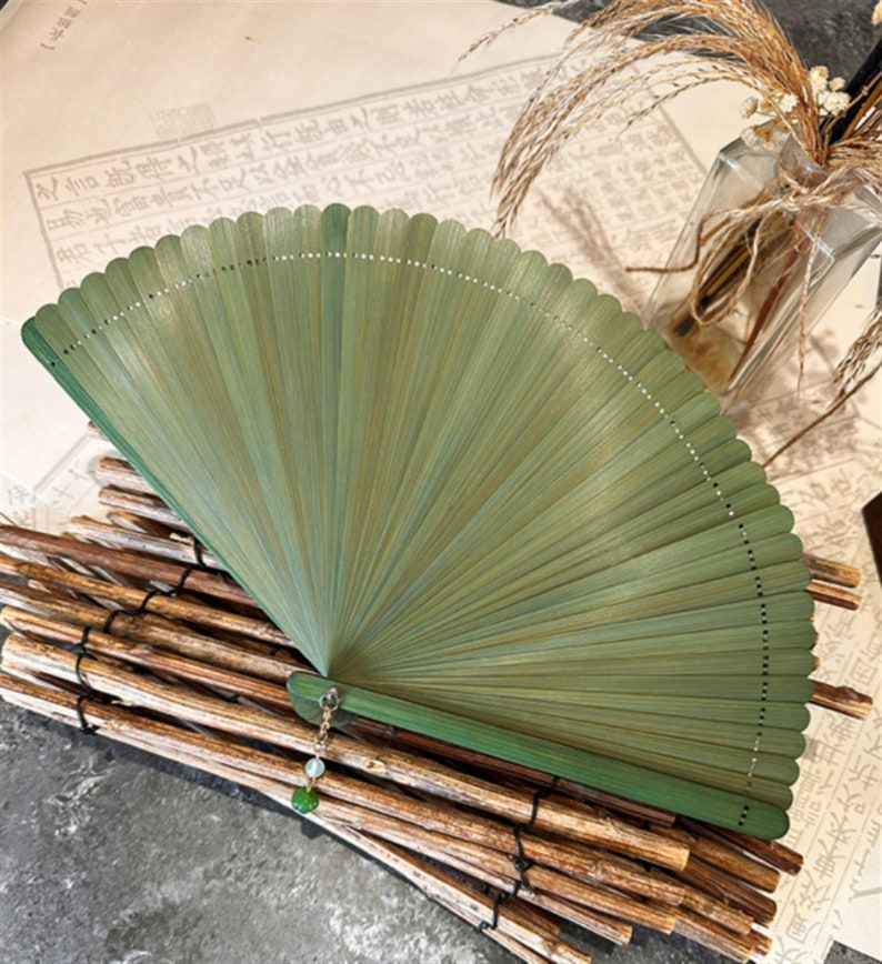 Dragonfly Carved Bamboo Hand Fan Chinese Art Hanfu Folding - Etsy